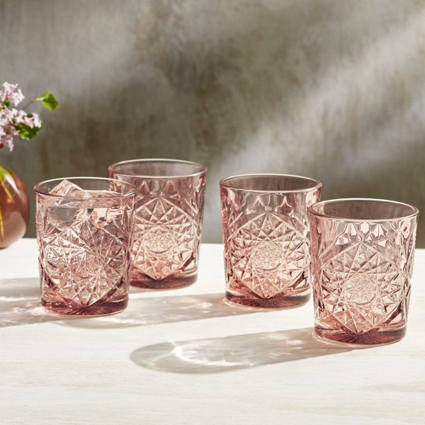 Libbey Hobstar Rose Double Old Fashioned Glasses, 12-Ounce & Reviews | Wayfair
